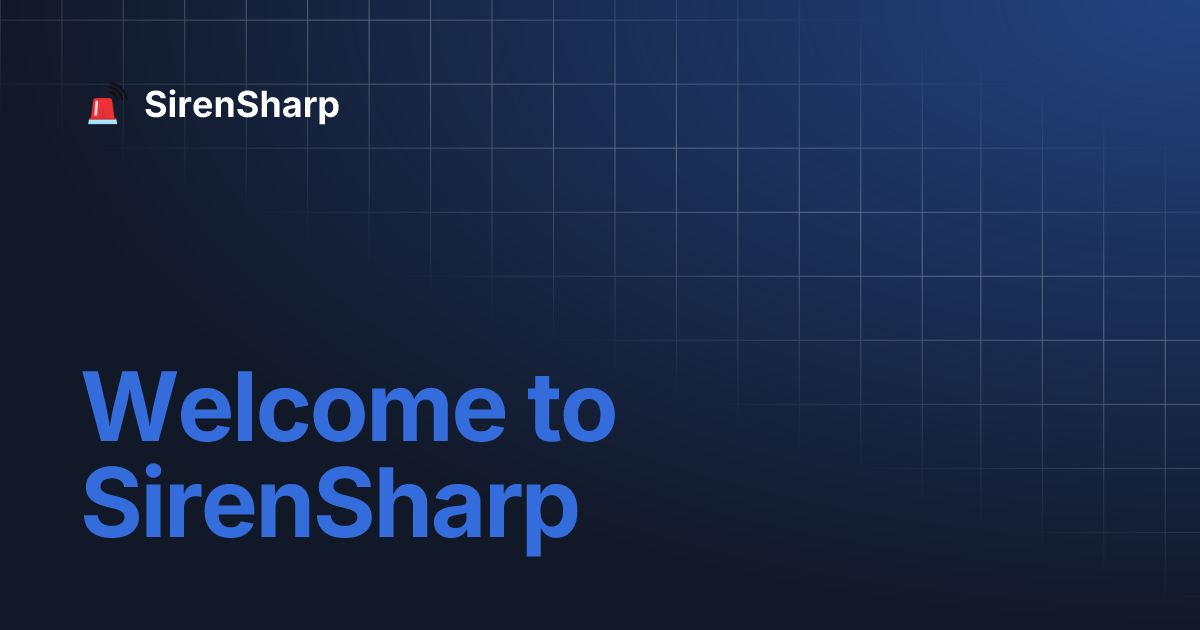 Welcome to SirenSharp | SirenSharp
